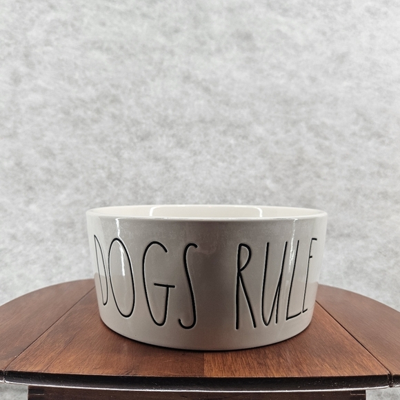 Rae Dunn | Dog | Rae Dunn Dogs Rule 8 Inch Large Dog Bowl Ceramic Round ...